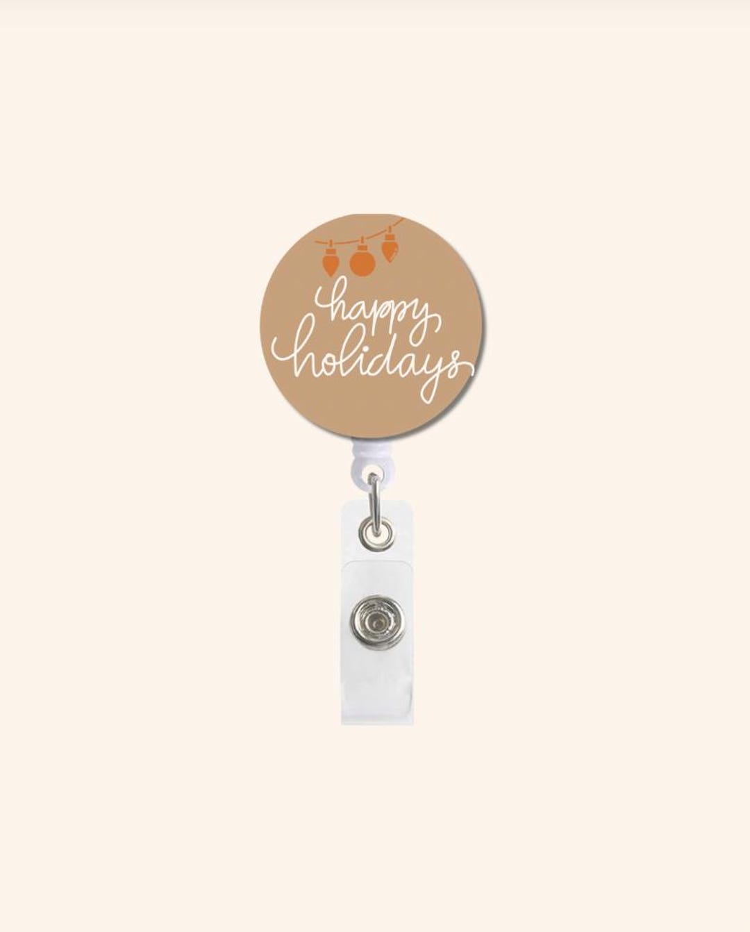 Custom Holiday Badge Reel – Happy Holidays Greeting & Stars – Christmas ...