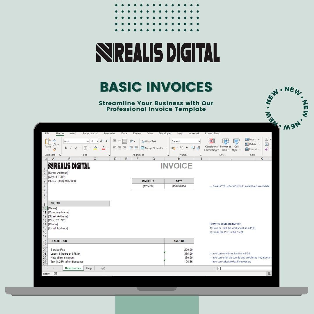 Simple Basic Invoice Template – Instant Download & Printable - Etsy UK