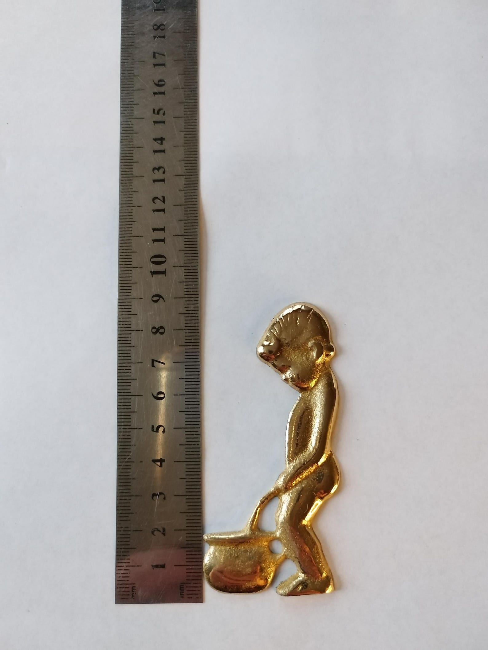 Brass WC Sign, Peeing Boy Restroom Sign, Bathroom Door Plaque, WC ...