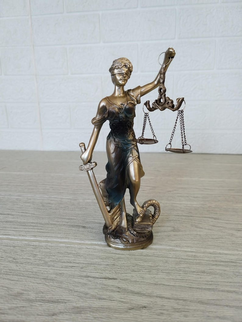Greek Goddess Themis Figurine, Lady Justice Statue, Themis Sculpture ...
