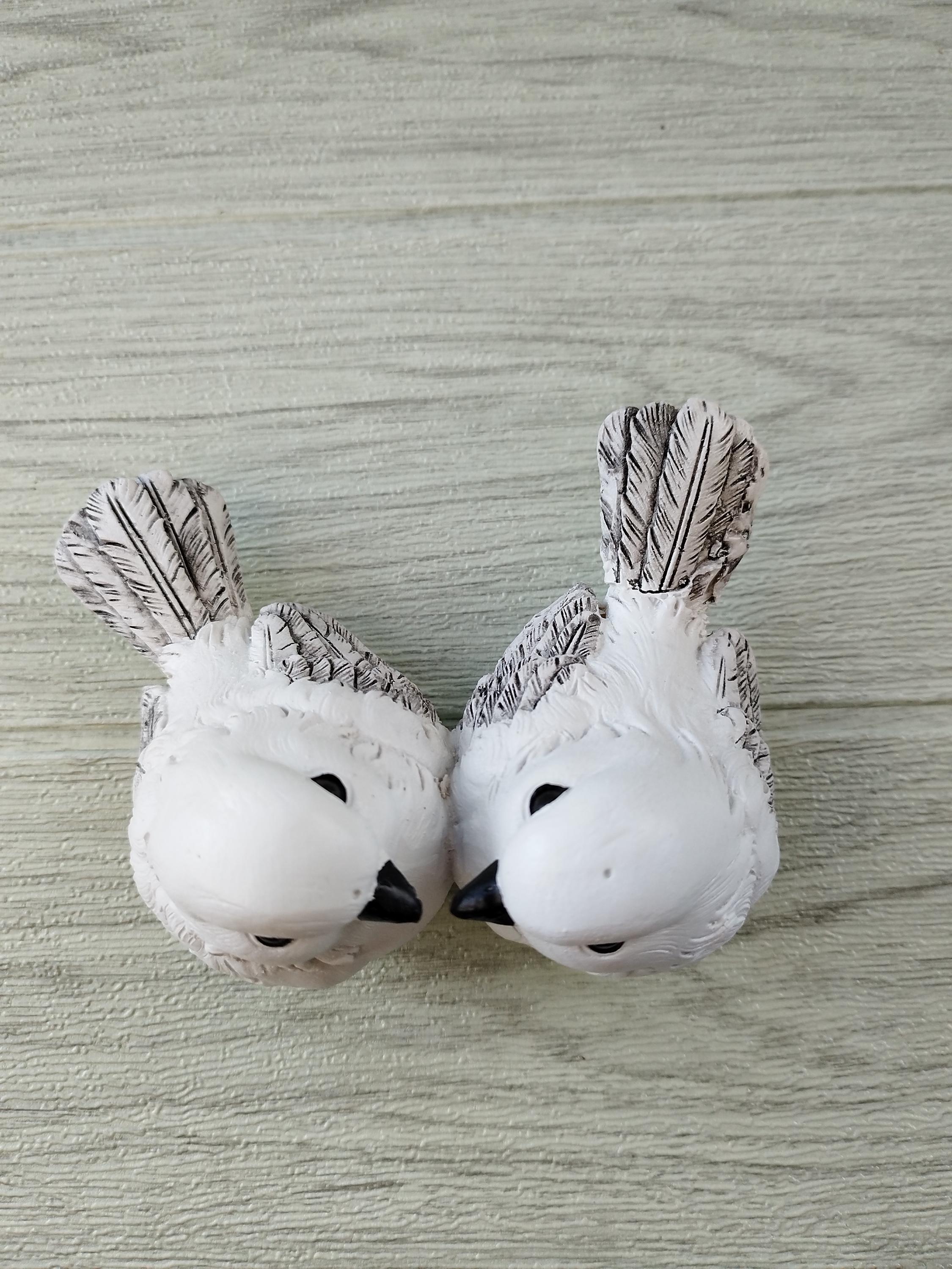 White Lovebirds Statue, Romantic Bird Figurine, Lovebirds Figurine ...