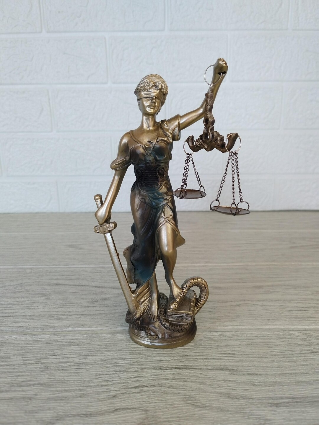 Greek Goddess Themis Figurine, Lady Justice Statue, Themis Sculpture ...