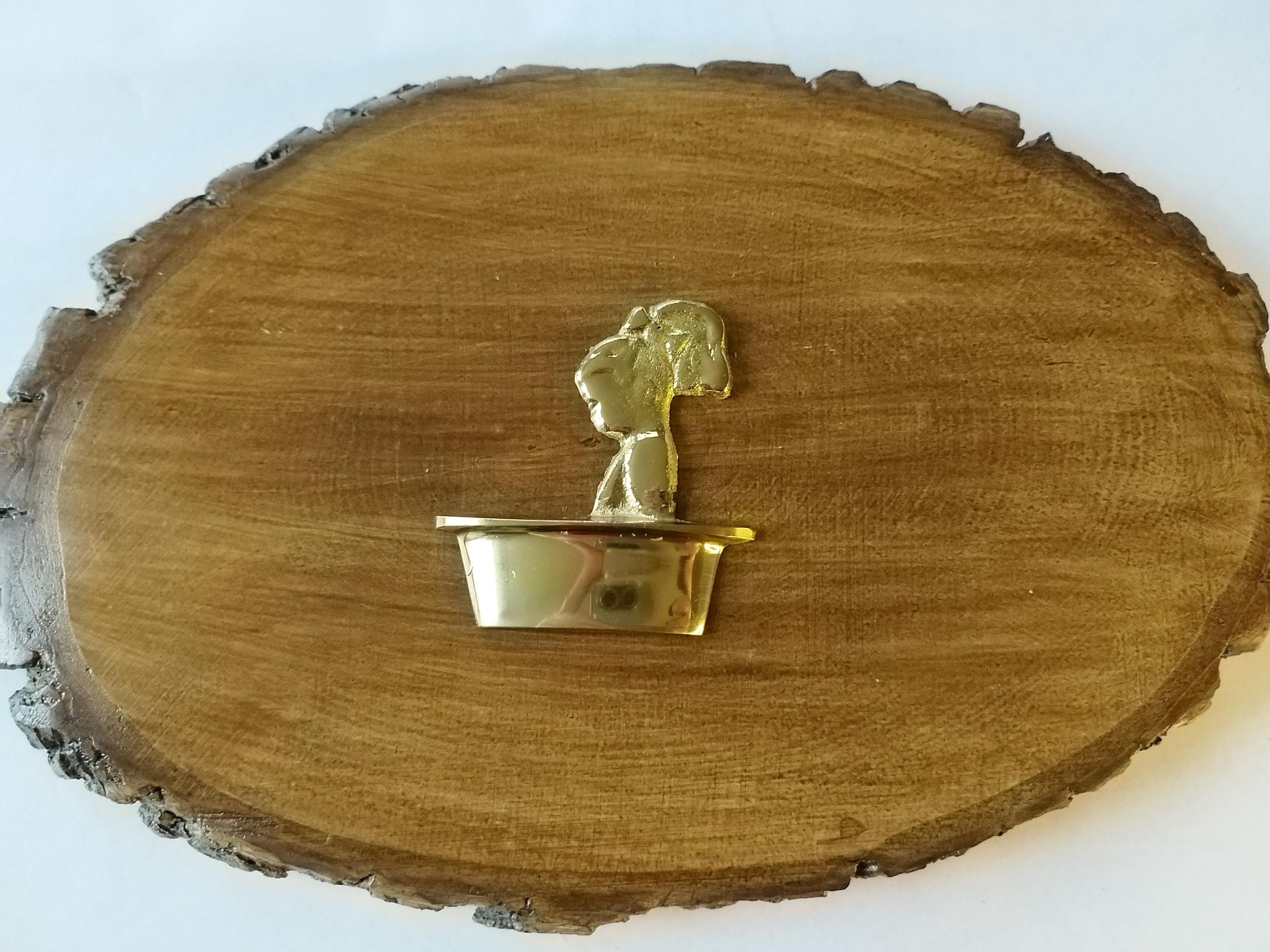 Bathroom Door Sign, Classic Bathroom Plaque, Brass WC Sign, Girl in ...