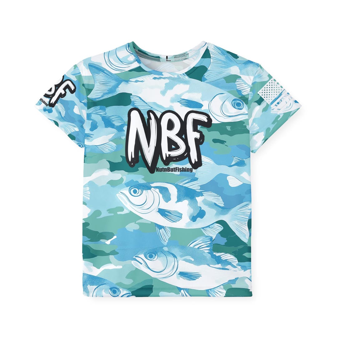 Kids Sports Jersey Blue Camo Fish - Etsy