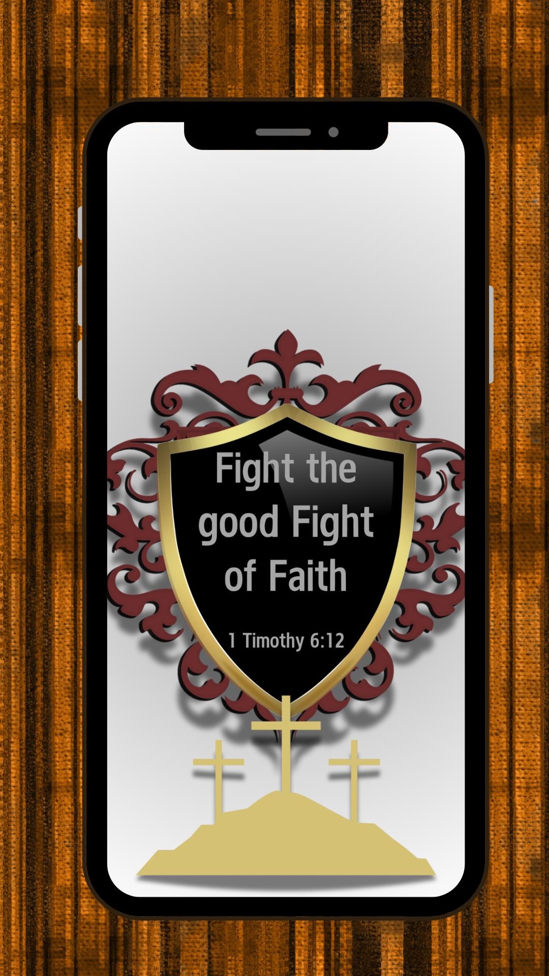 Christian Phone Wallpaper Fight the Good Fight Bible Verse Phone ...