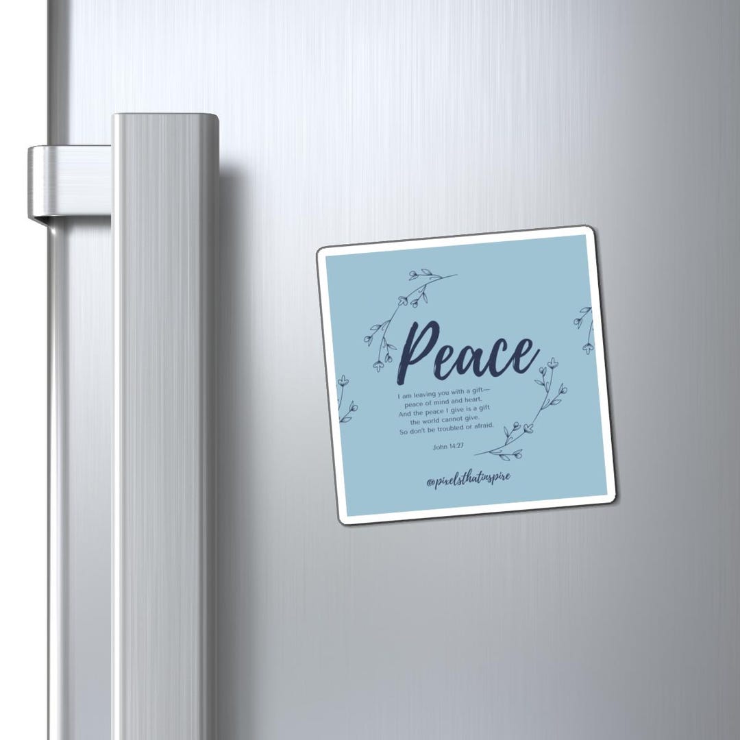 Peace Bible Verse Magnet, Inspirational Magnets, Spiritual Home Decor ...