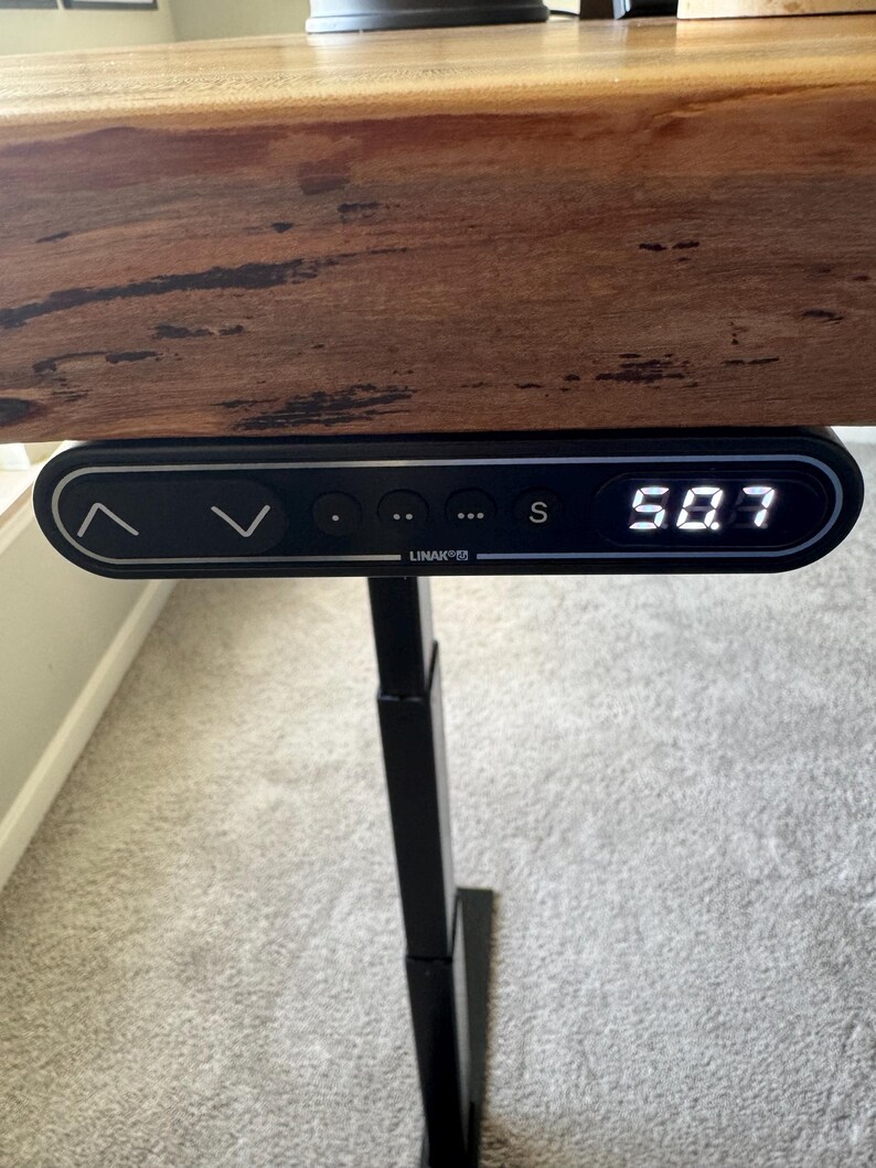 L-shaped Adjustable (standing), Live Edge Desk - Etsy