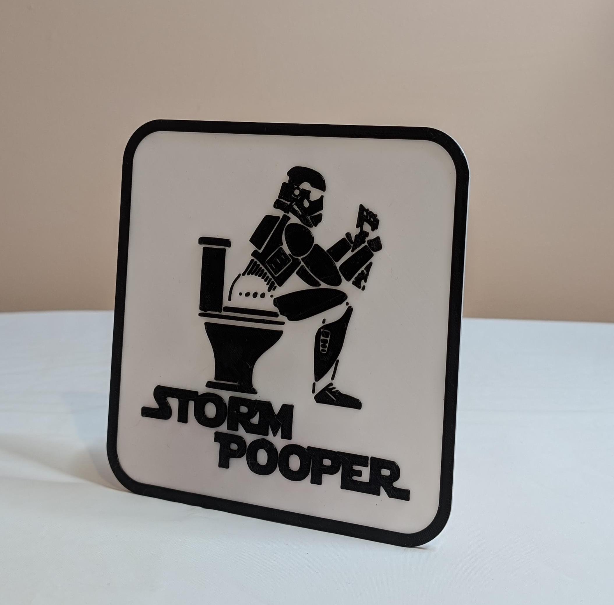 Storm Pooper Toilet Sign - Funny - Bathroom - Novelty - Humour - Gift ...