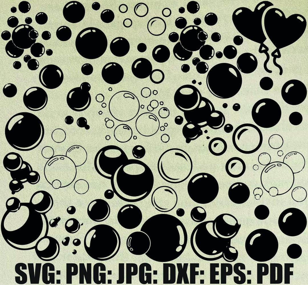 Bubble Svg Bundle, Bubble Clipart, Bubble Cut Files for Cricut, Bubbles ...