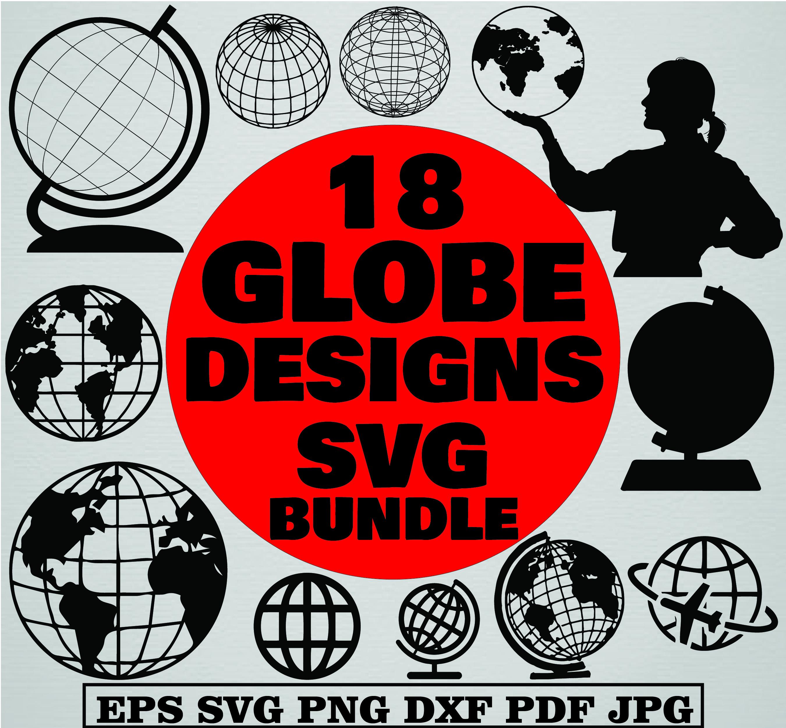 Globe Svg Bundle, Globe Clipart, Globe Cut Files for Circut, Globe ...