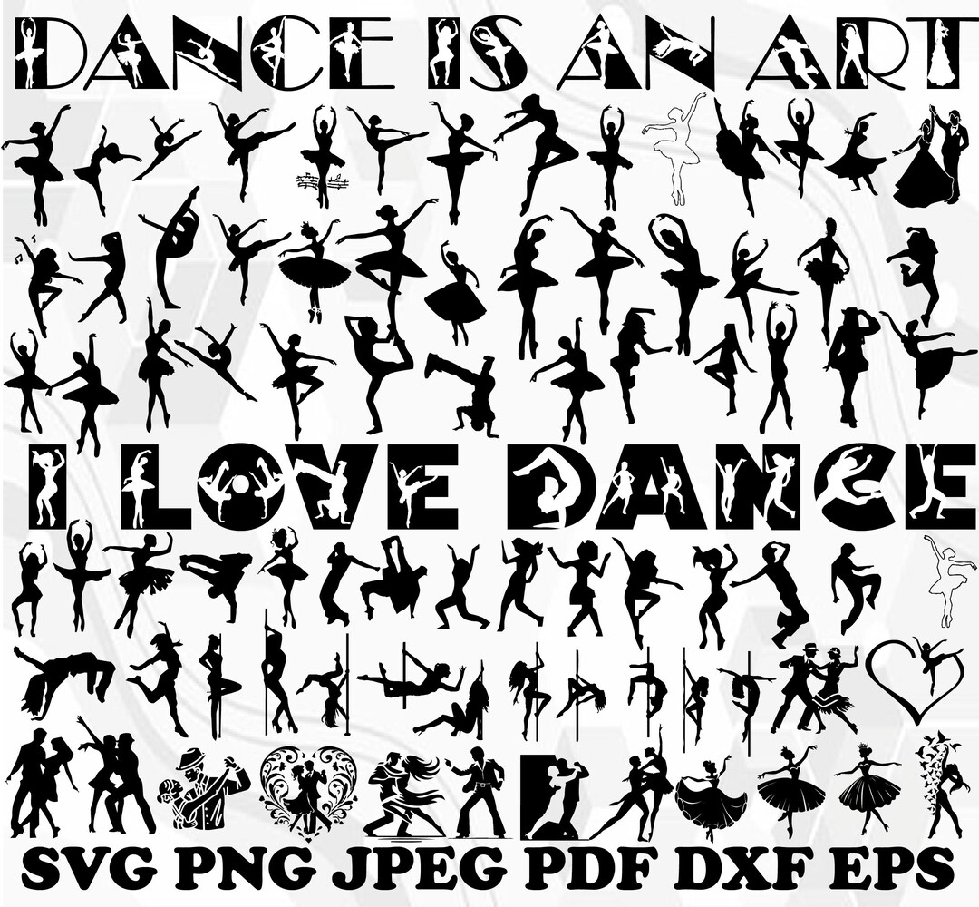 Mega Dance Svg Bundle, Dance Clipart, Girl Dance Svg, Dancers Svg ...