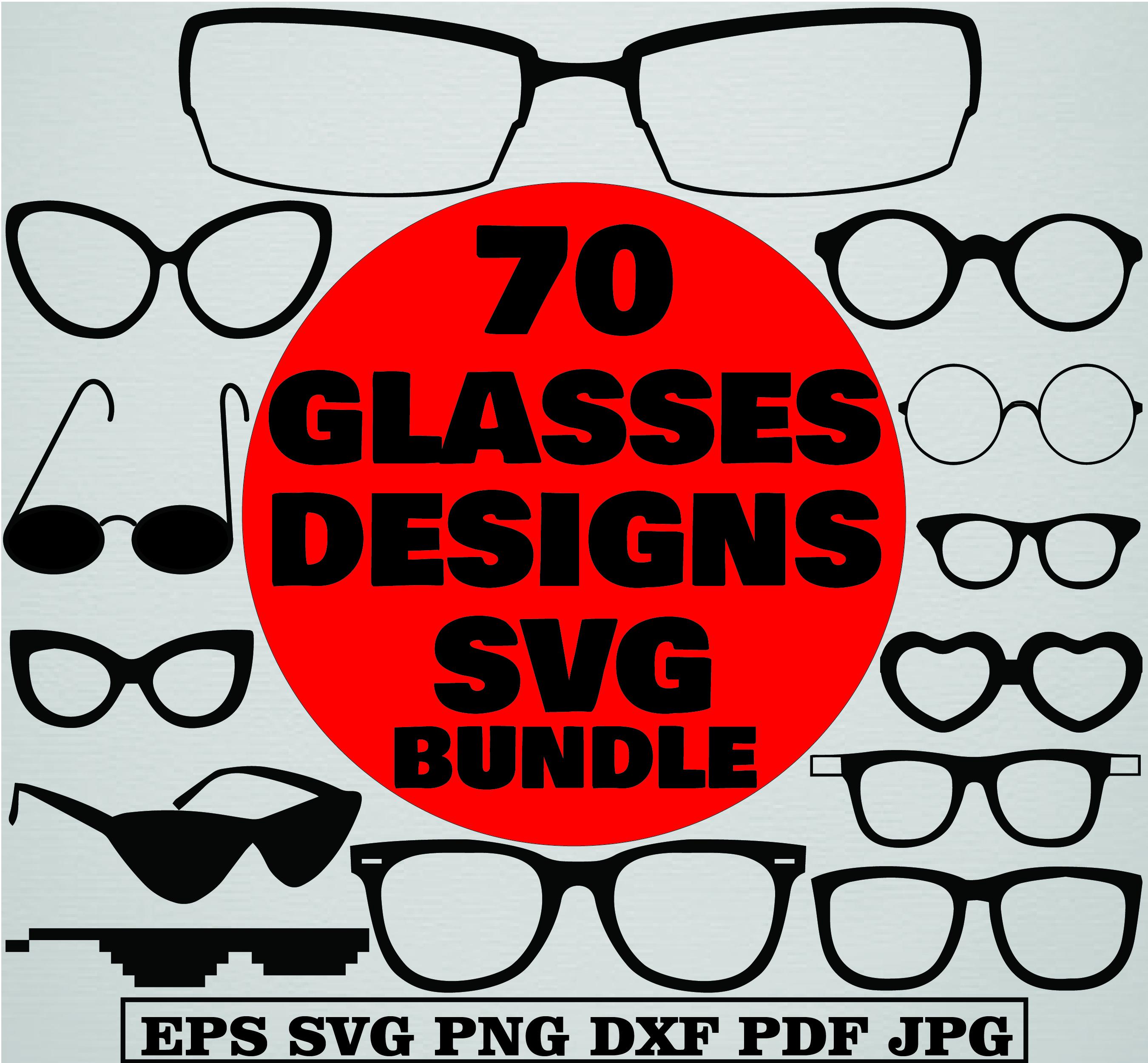 Glasses Svg Bundle, Fashion Glasses Svg, Glasses Clipart, Glasses Cut ...