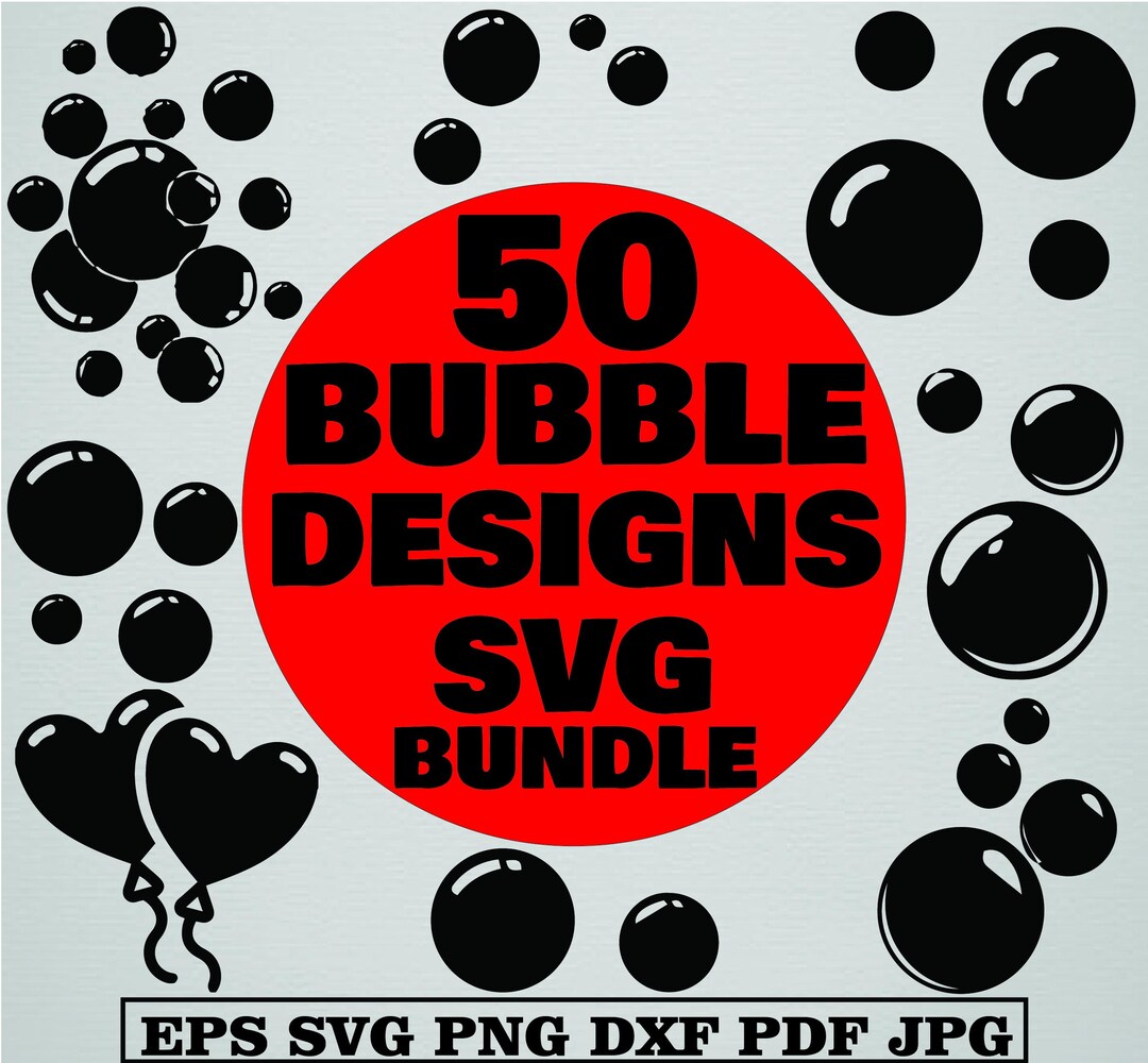 Paquete de Svg de burbujas, Clipart de burbujas, Archivos de corte de ...