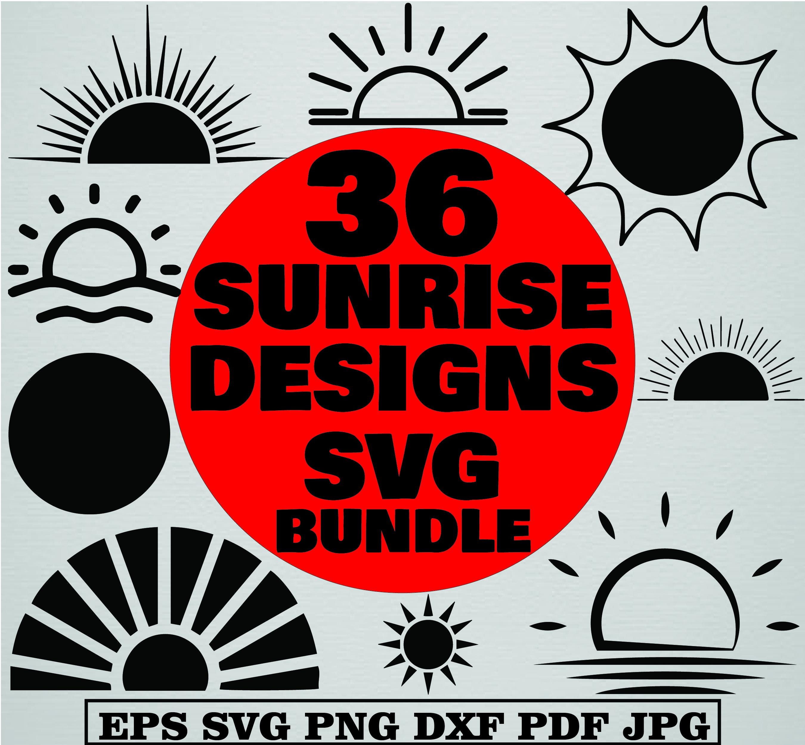 Sunrise Svg Bundle, Sunrise Clipart, Sunrise Silhouette, Sunrise Png ...