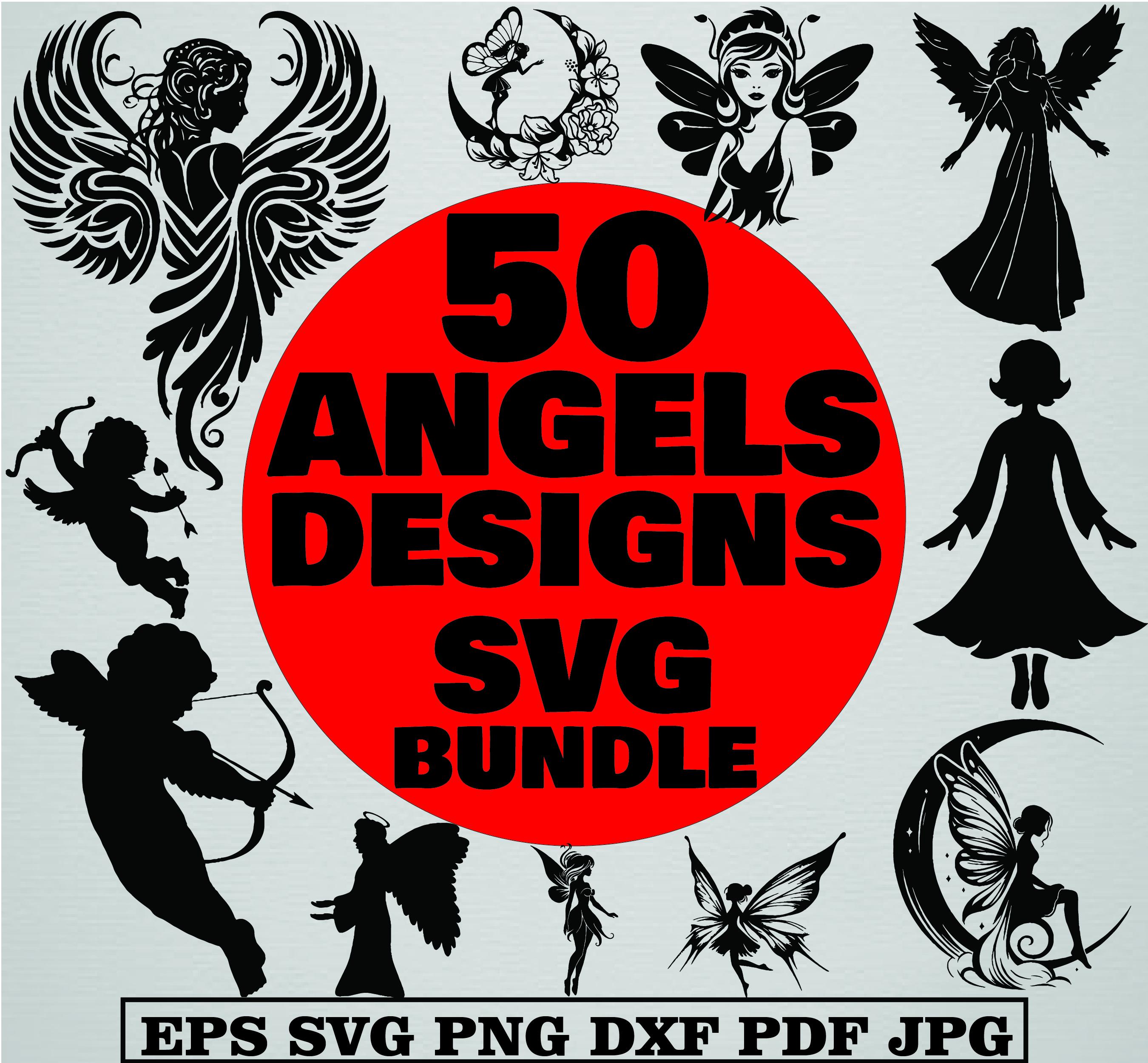 Angels Bundle Svg, Christmas Angels Svg, Angles Clipart, Angels Cut ...