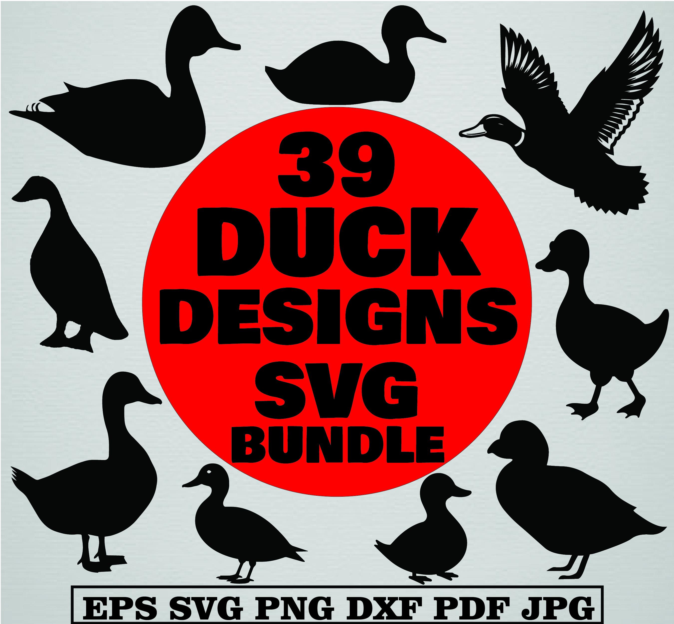 Duck Svg Bundle, Duck Silhouette, Animal Svg, Duck Cut Files for Circut ...
