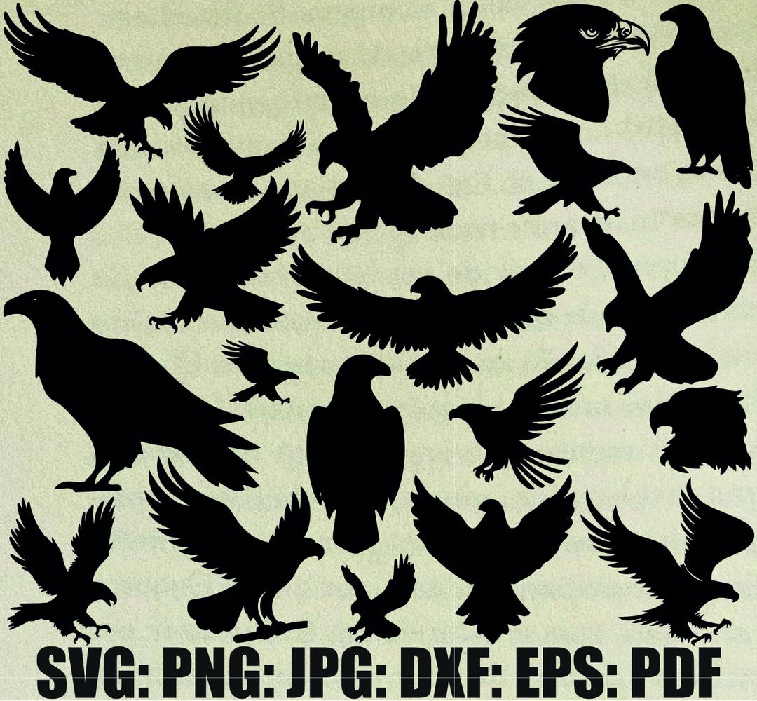 Eagle Svg Bundle, Eagle Clipart, Flaying Eagle Svg, Eagle Cut File for ...