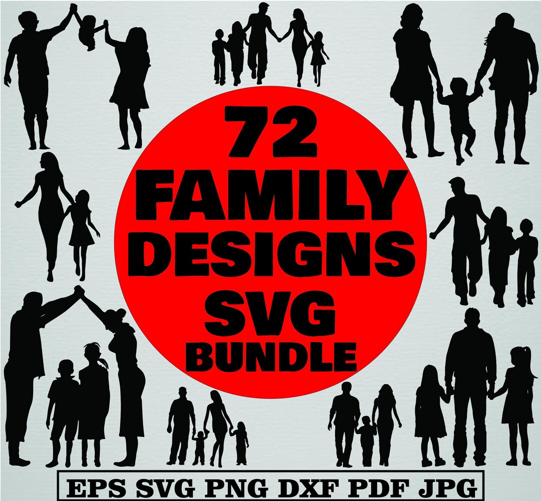 Family Svg Bundle, Family Clipart, Family Silhouette, Family Love Svg ...