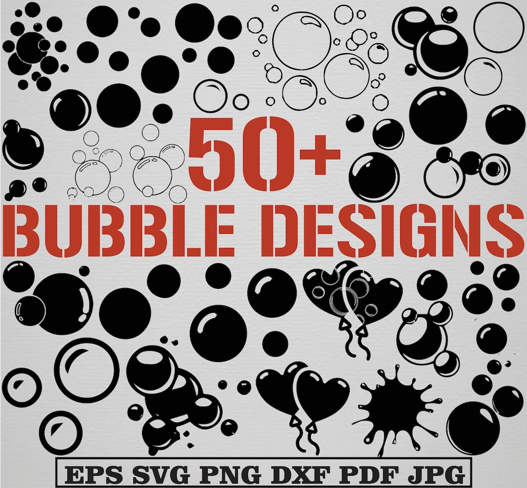 Bubble SVG Bundle: 50 Bubbly Designs (cut Files) - Etsy