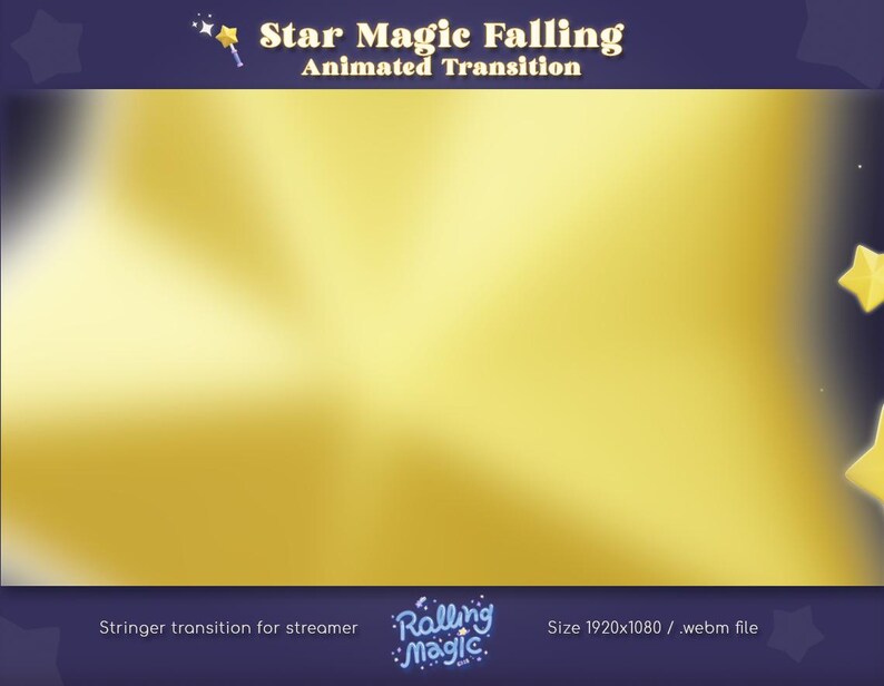 Star Magic Falling Animated Transition,falling Star Effect,twitch ...