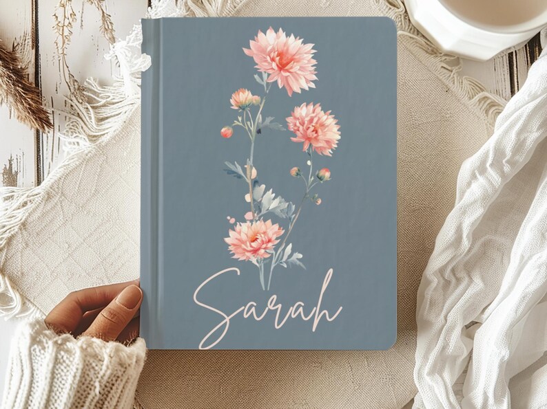 Personalized Wildflower Journal: Floral Matte Hardcover, Custom Name ...