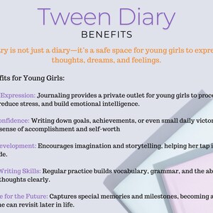 Tween Girl Personalized Diary, Tween Girl Gifts, Custom Girls Name ...