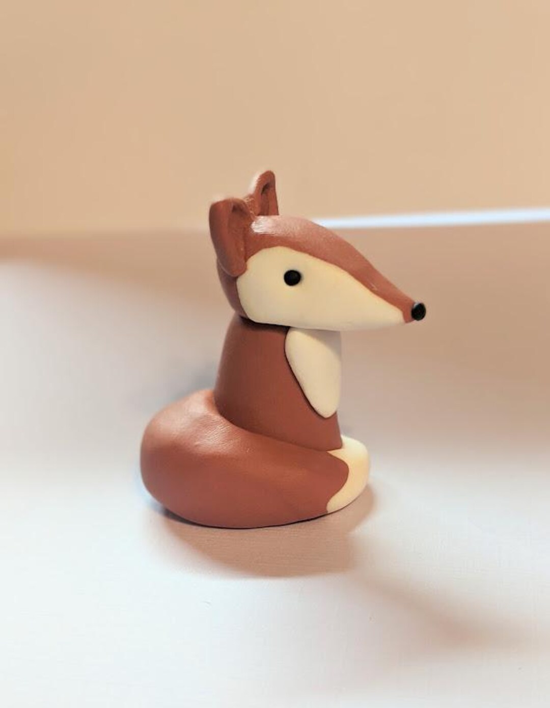 Polymer Clay Fox Sculpture, Handmade Figurine - Etsy