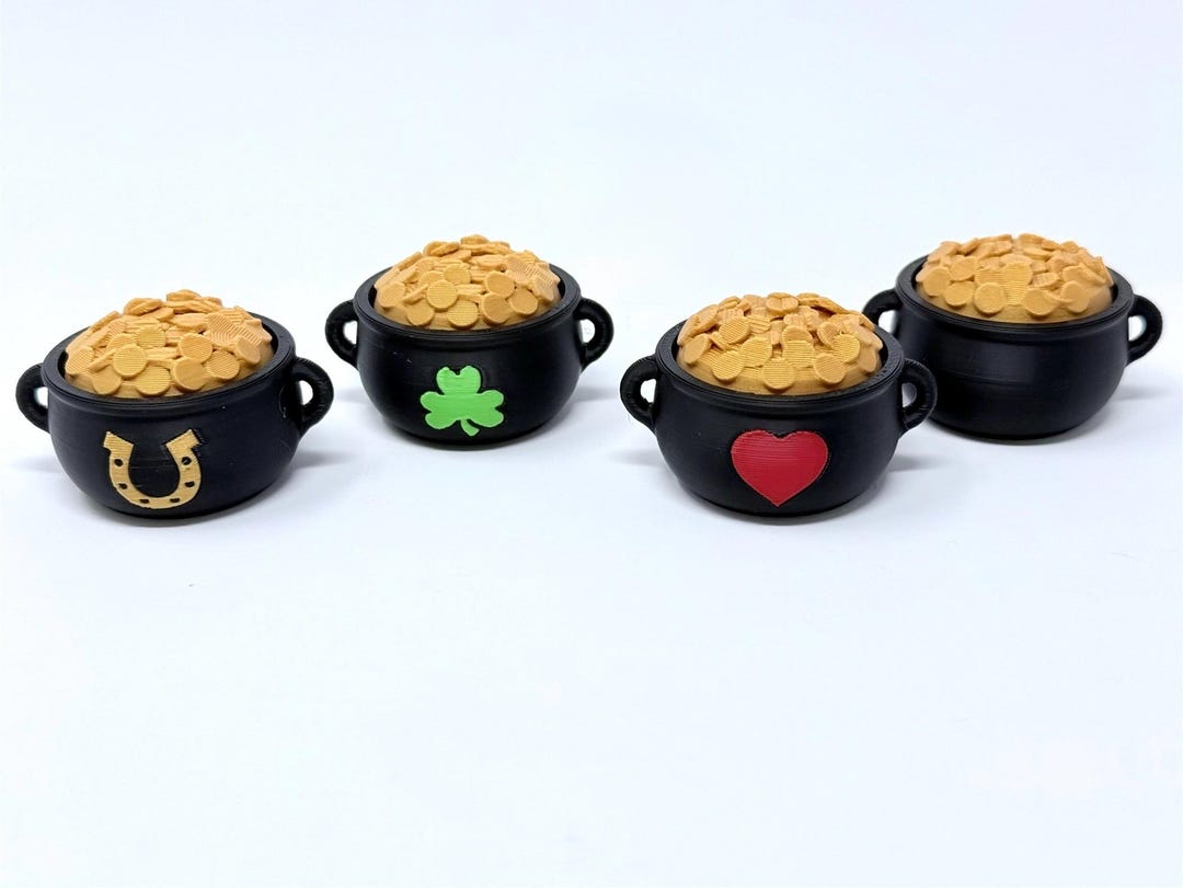 Larsco's Creation 3D Printed Pot-of-gold Clicker Keychain Toy Fun ...