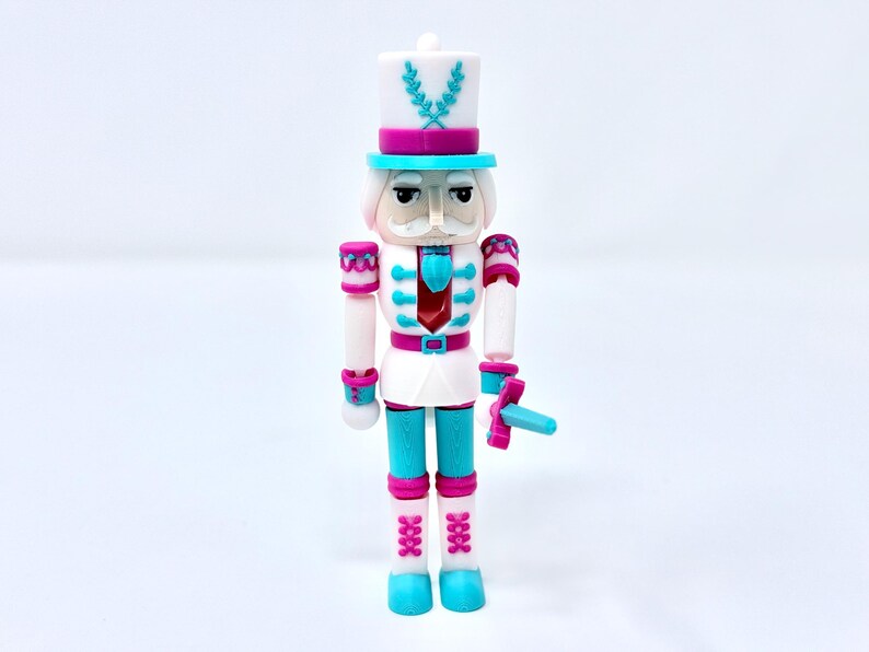 Flexi Nutcracker Toy: Traditional and Candy, Small, Multicolor 3D PLA ...