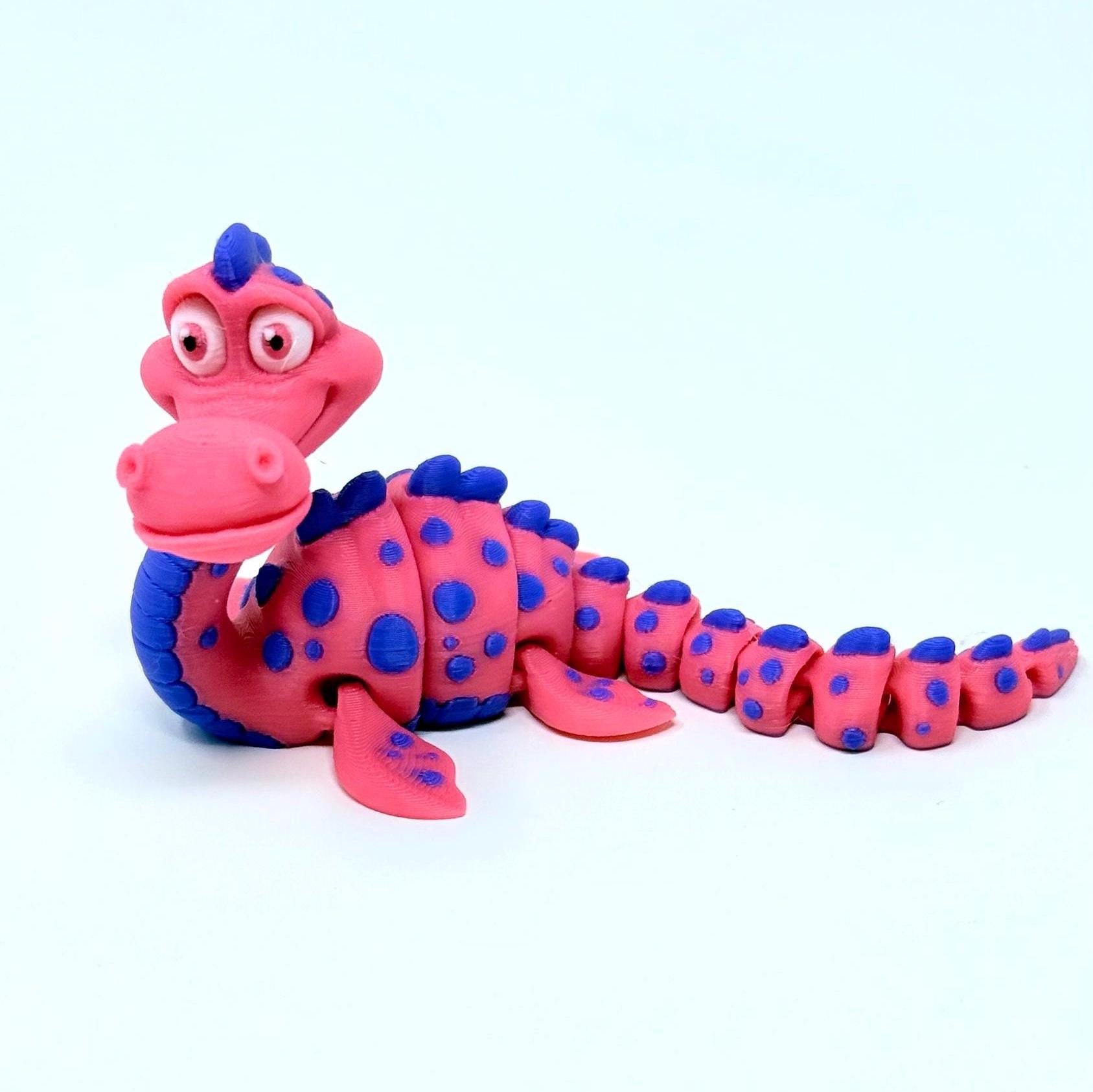 Flexi Nessie Loch Ness Monster Toy: Small, Multicolor 3D PLA - Etsy