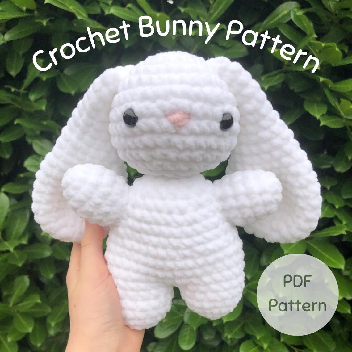Crochet Bunny Pattern: Amigurumi Plushie Rabbit (PDF Pattern, US & UK ...