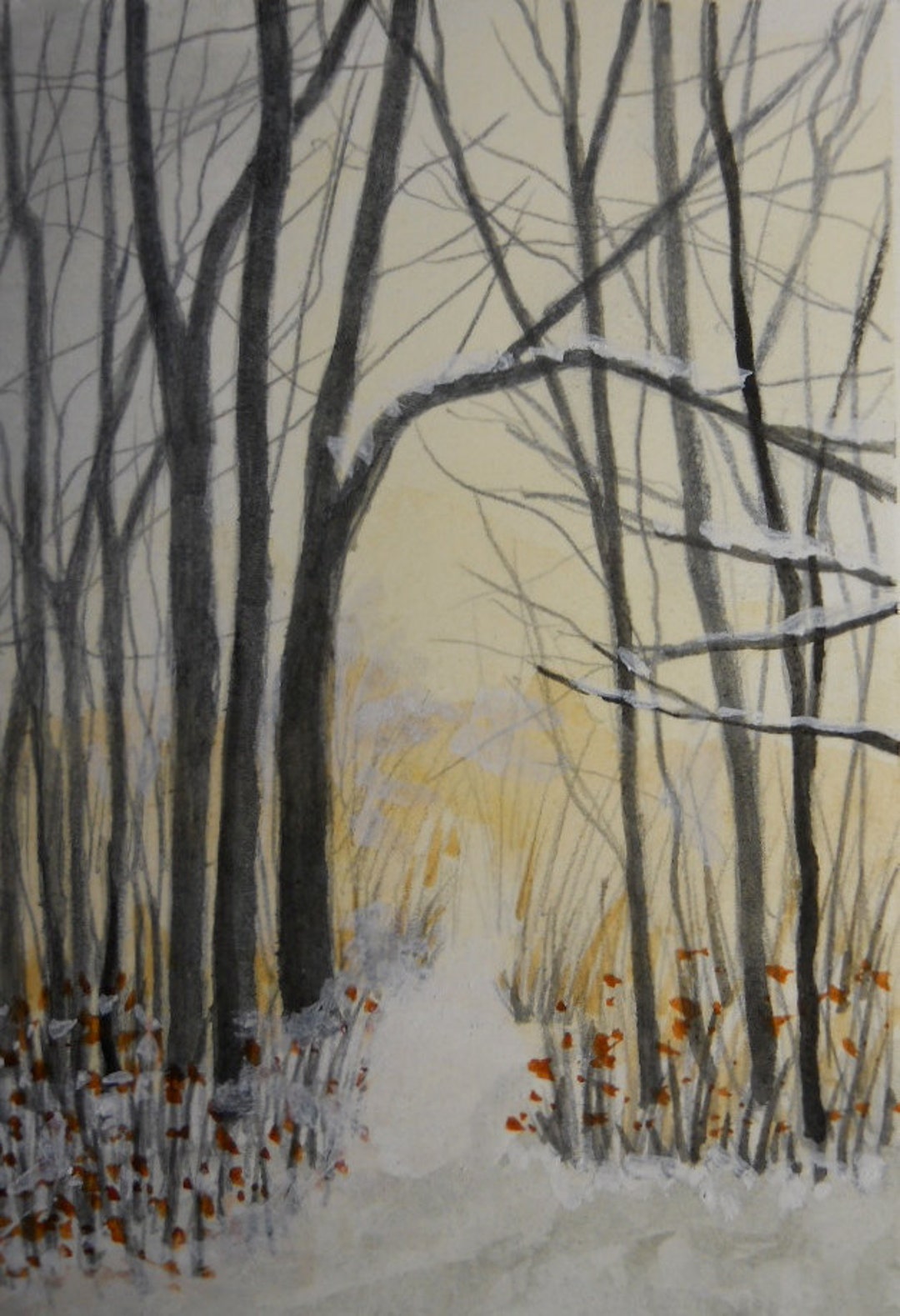 Watercolor of Woods on Ireland Road by Cathi Isza - Etsy