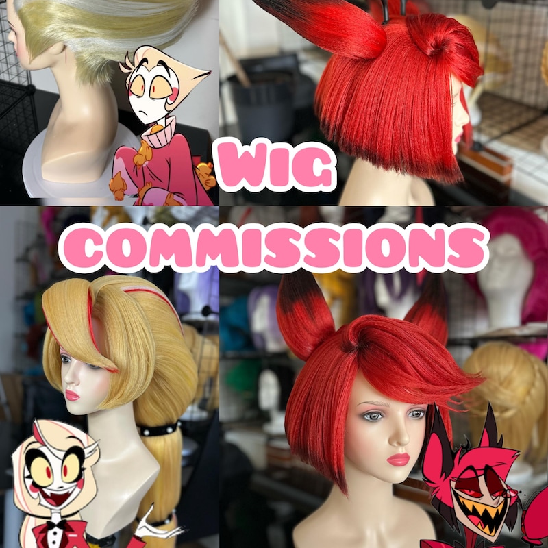 Hazbin Cosplay Wigs - Etsy