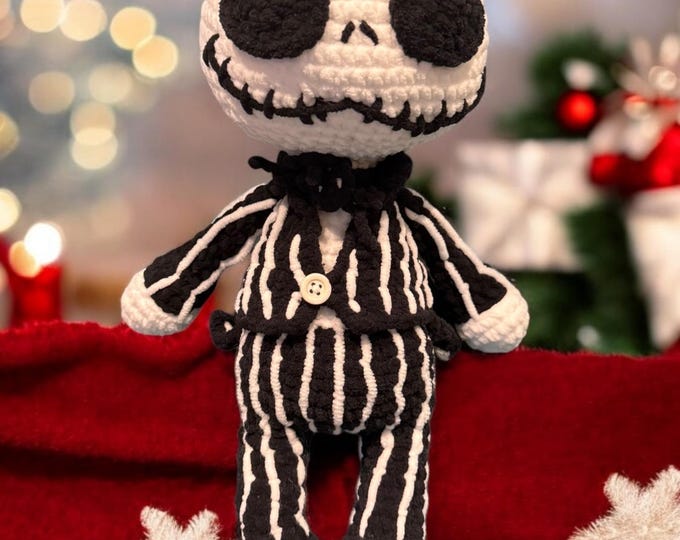 Jack Skellington Inspired Crochet Plushie - Etsy
