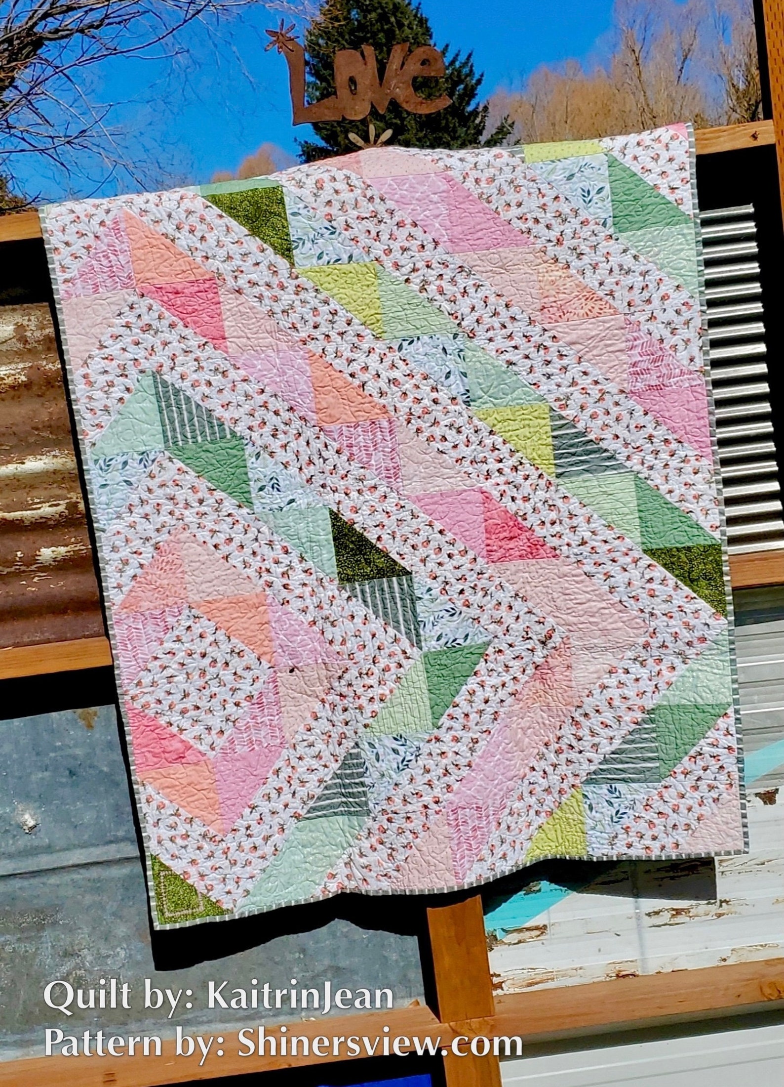 Baby Quilt Pattern || Offset Diamonds PDF Quilt Pattern || Modern Quilt ...