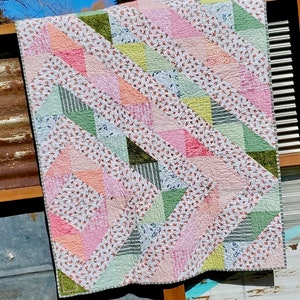 Baby Quilt Pattern || Offset Diamonds PDF Quilt Pattern || Modern Quilt ...