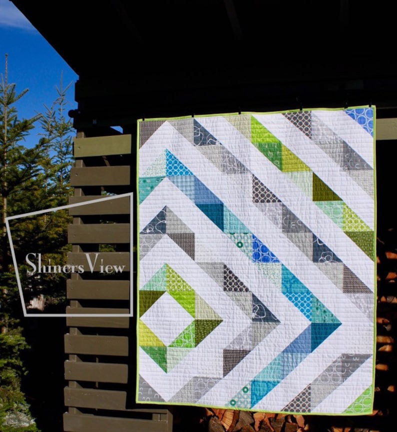 Baby Quilt Pattern || Offset Diamonds PDF Quilt Pattern || Modern Quilt ...