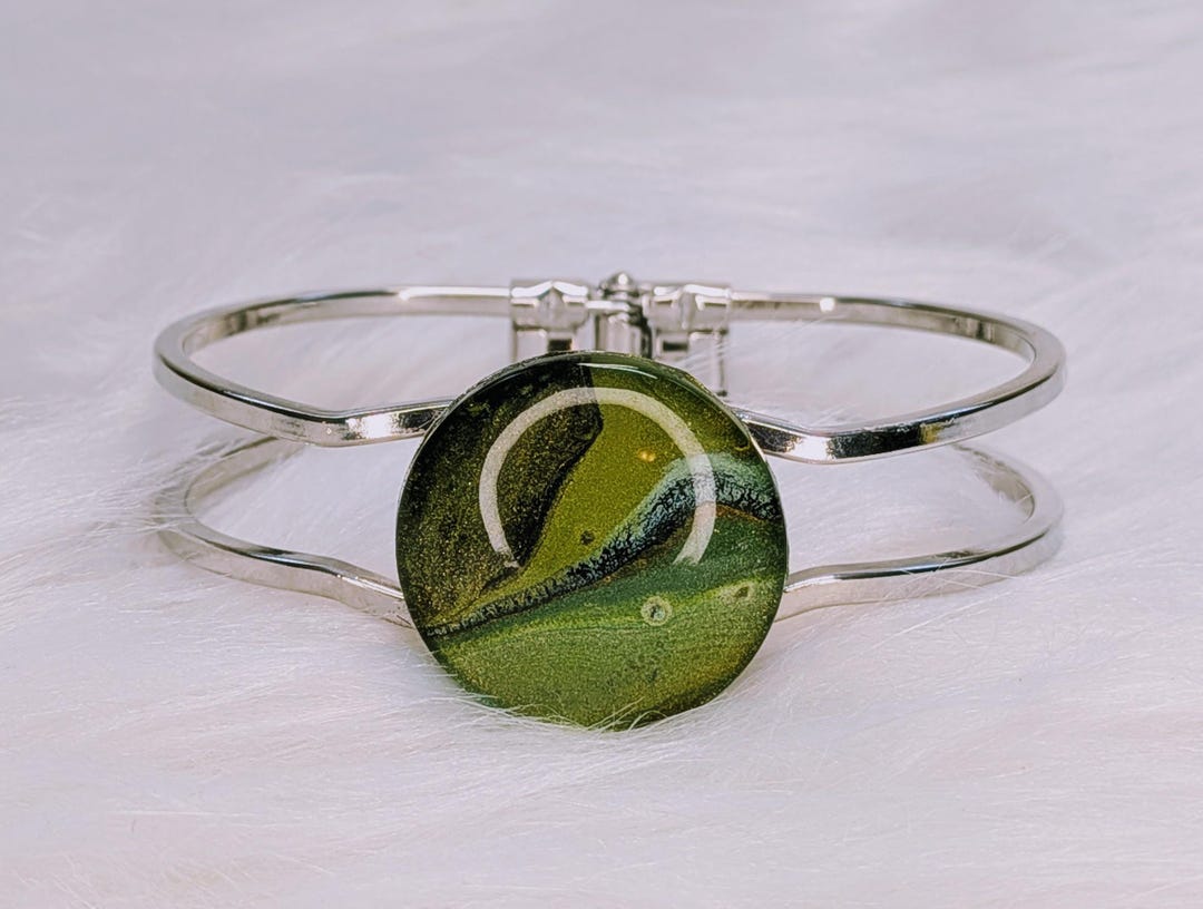 Acrylic Paint Skin Bangle Bracelet - Etsy