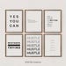 Office Wall Art, Set of 6, Printables, Home Office Decor, Motivational ...