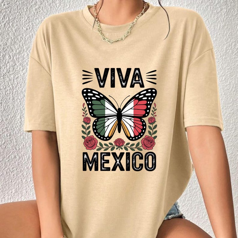 Butterfly Mexico Flag PNG Viva Mexico Digital File Cinco De Mayo Design ...