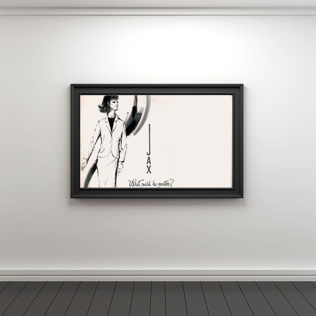 Vintage JAX Fashion Illustration Art Print - Digital Download - Retro ...