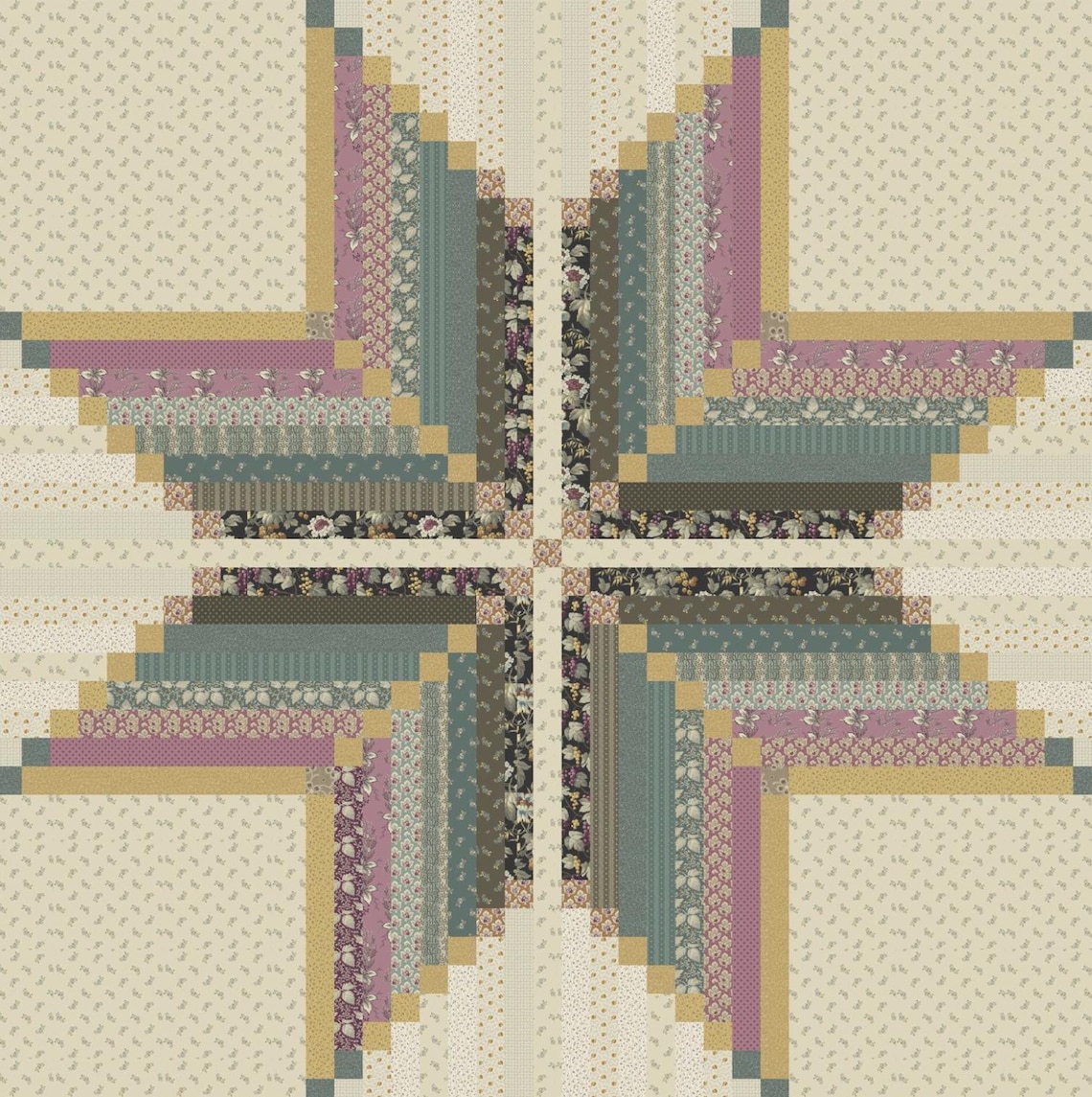 Virginia Star Quilt Pattern Step-by-step Guide Pieced Quilt Pattern ...