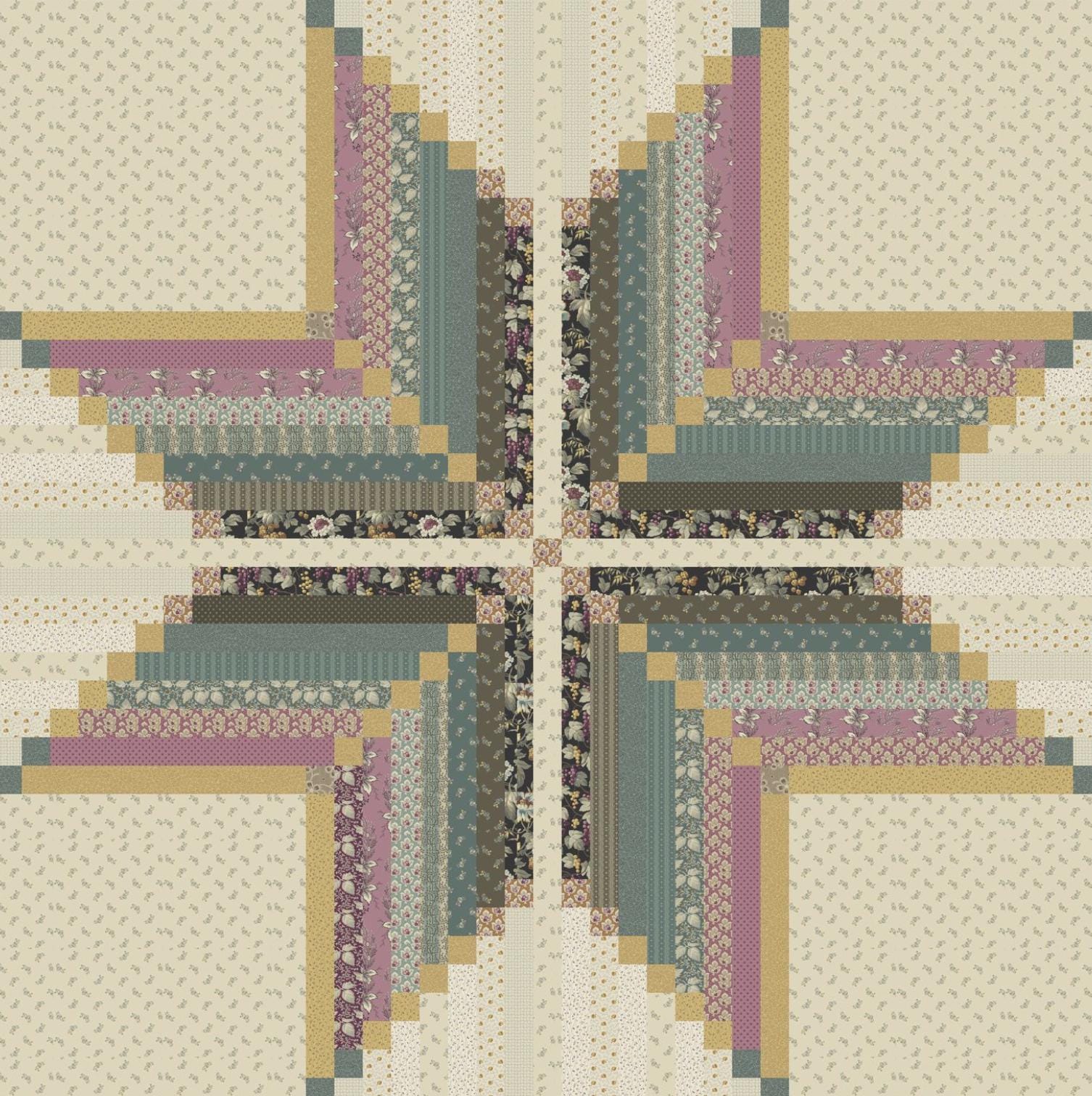 Virginia Star Quilt Pattern Step-by-step Guide Pieced Quilt Pattern ...