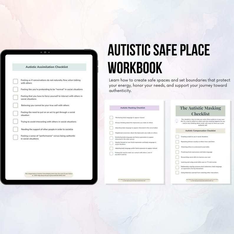 Autism Masking Checklist, Autism Resources & Printable Worksheets, 3 ...