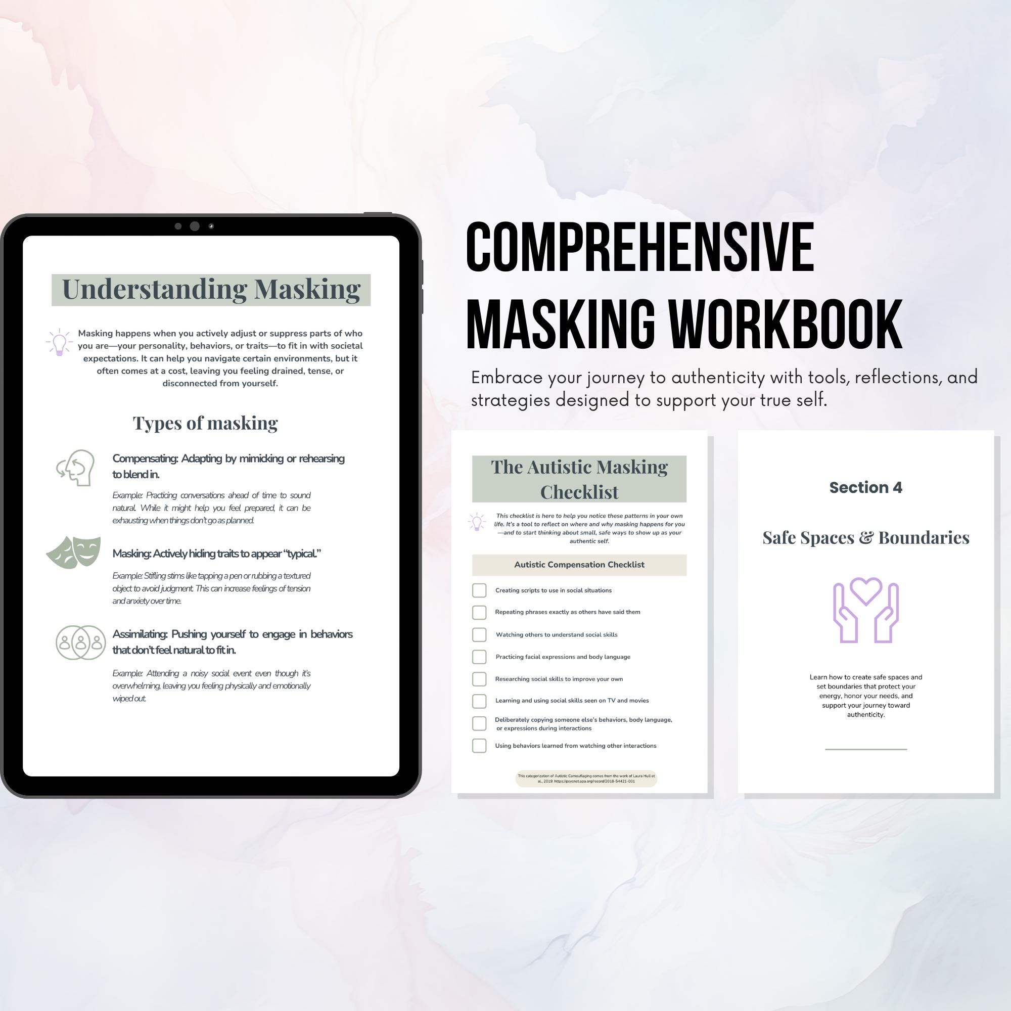 Printable Autistic Masking Workbook Autism Resources & Acceptance Tools ...