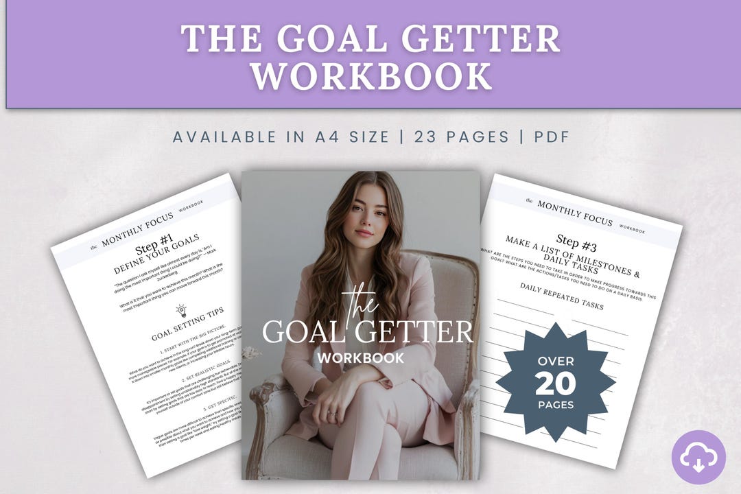 Goal Setting Planner, Goal Setting Workbook for Women, Step-by-step ...