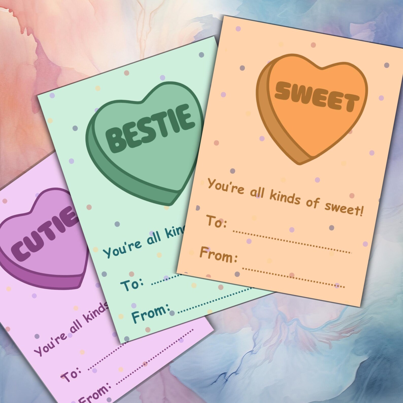 Kids Valentine Cards, Conversation Hearts Valentines Cards, Classmate ...