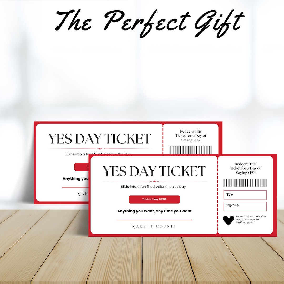 Printable Yes Day Coupon, Editable in Canva, Anniversary Voucher, Gift ...