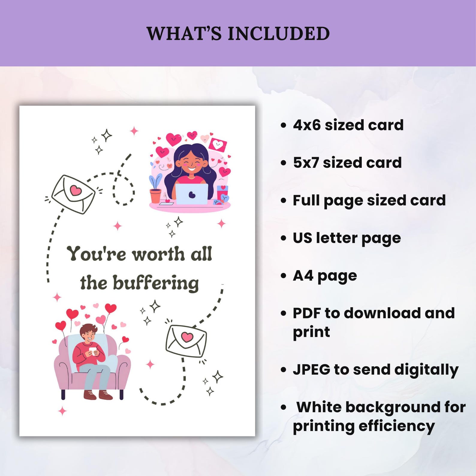 Long Distance Relationship Card, Digital Download, Ecard, Printable ...