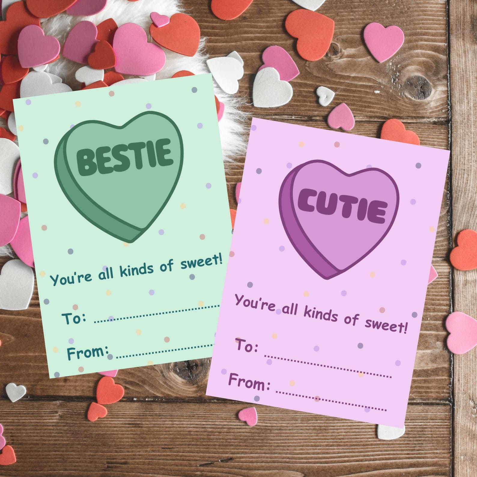 Kids Valentine Cards, Conversation Hearts Valentines Cards, Classmate ...